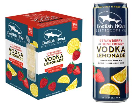 Dogfish Head Strawberry And Honeyberry Vodka Lemonade 4pk 355ml Cans