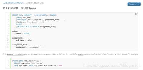 Mysql中的insert Select语法mysql Select Insert Csdn博客