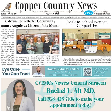 Copper Country News August The Copper Country News