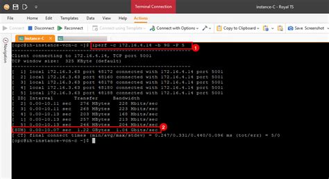 Use Iperf To Test The Throughput Inside An Oci Hub And Spoke Vcn Routing Architecture
