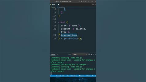 Destructuring Real World Example Javascript Shorts Youtube