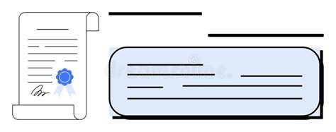 Signed Certificate And Document With Stamp Representing Authorization