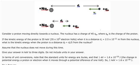 Solved Consider A Proton Moving Directly Towards A Chegg Com