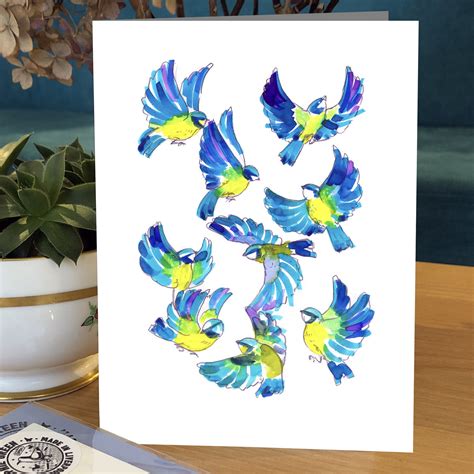 Blue Tits Card — Sophie Green Liverpool Artist Illustrator And Designer