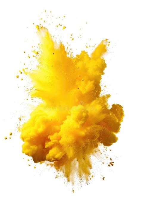 Yellow Powder Explosion Stock Image Image Of Energy 362622741