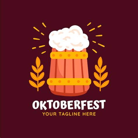 Free Vector Flat Logo Template For Oktoberfest Celebration