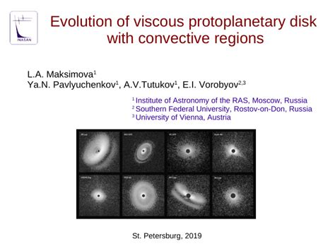 Ppt Evolution Of Viscous Protoplanetary Disk With Convective