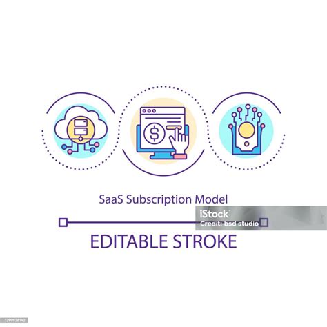 Saas 구독 모델 개념 아이콘 Saas에 대한 스톡 벡터 아트 및 기타 이미지 Saas 가상현실 개념 Istock