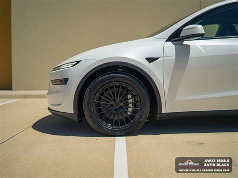 Awx1 For Tesla Model 3y 18x85 Inch 35 Offset Forged Wheels Satin Black Buy At Atomic Wheels