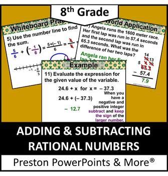 Th Adding And Subtracting Rational Numbers In A PowerPoint Presentation