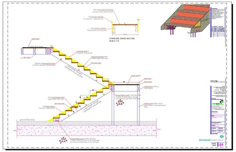 Double Stringer Timber Frame Stairs Detail Concrete Stairs Stair