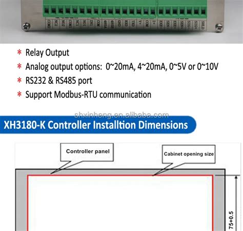 Modbus Rs485 Transducer Weight Load Cell Indicator 0 10v Analog Output Weighing 4 20ma Weigher