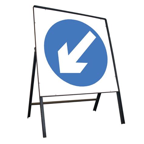 Keep Left Riveted Square Metal Road Sign 750mm Pf Cusack