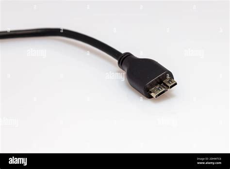 Usb Cable Isolated On White Stock Photo Alamy