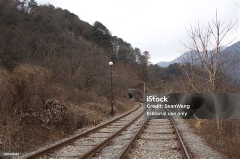 한국 철도공원 의 오래된 철도 트랙을 따라 레일 카트 타기 강원도에 대한 스톡 사진 및 기타 이미지 강원도 개성 개념