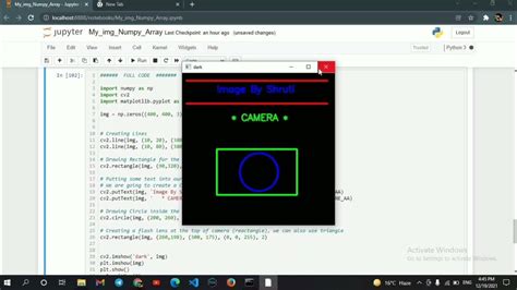 Creating An Image Using Numpy Array And Opencv Youtube
