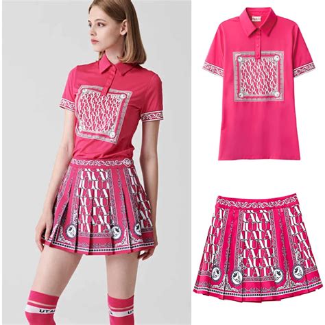 utaa 여성용 골프 의류 티셔츠 여름 골프 수트 패션 골프 세트 aliexpress