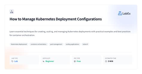 How To Manage Kubernetes Deployment Configurations Labex