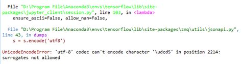 UnicodeEncodeError Utf 8 Codec Can T Encode Character Udcd5 In