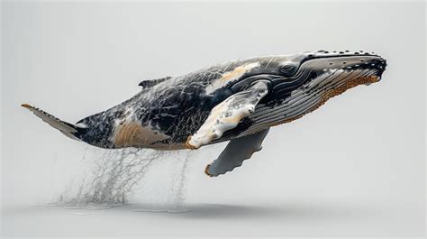 Premium Photo An Isolated Image Of A Whale Leaping Out Of Water