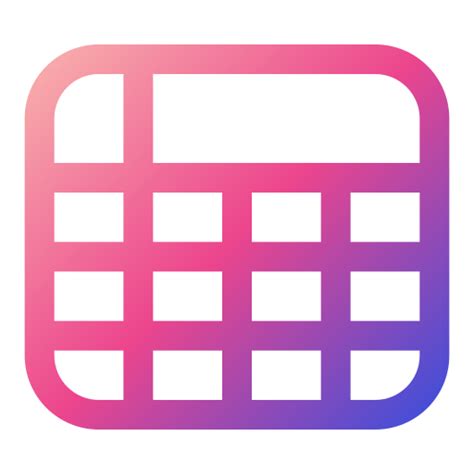 Spreadsheet Generic Gradient Outline Icon