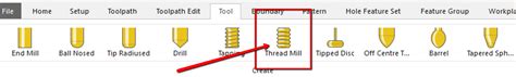 how to create a thread milling toolpath in powermill