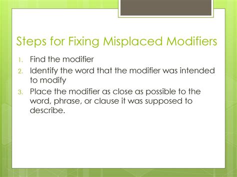 Modifiers Fixing Dangling And Misplaced Ones Ppt Download