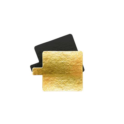 Soportes Cuadrados Individuales Dorados Y Negros De Cm