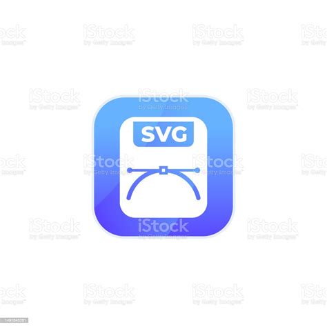 Svg File Icon For Apps Scalable Vector Graphics Format Stock