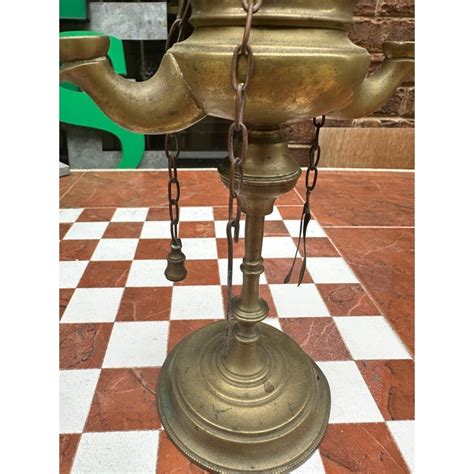 Vintage Brass Oil Lamp Chairish