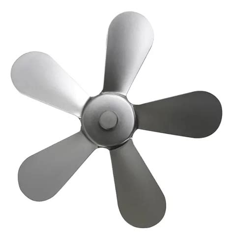 Ventilador De Fogão A Lenha Movido A Calor De 5 Pás Prata Frete grátis