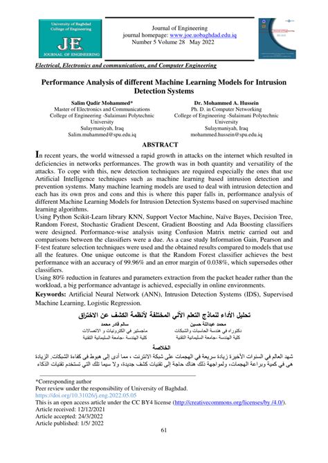 Pdf Performance Analysis Of Different Machine Learning Models For