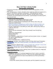 NURS 115 Test 3 Study Guide 3 Docx 1 Nurs 115 Test 3 Study Guide