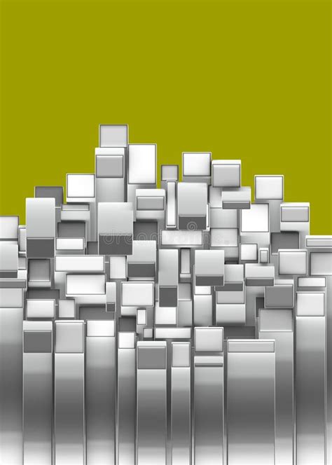 3d Curved Rectangular Shapes In Multiple Color Stock Illustration