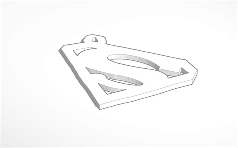 3d Design Superman Keychain Tinkercad