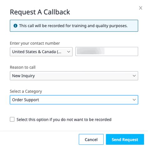 Request A Callback