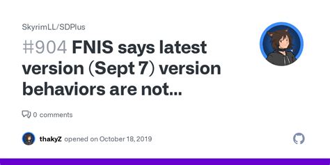 Fnis Says Latest Version Sept 7 Version Behaviors Are Not Compatible