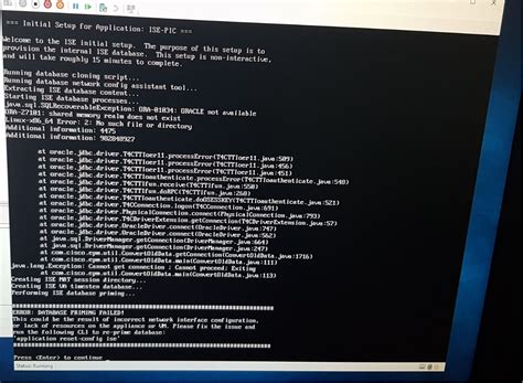 Solved Cisco Ise Pic Database Priming Failed Cisco Community