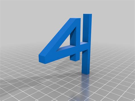 Number 4 3d Png