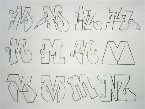 Graffiti Bubble Letters M