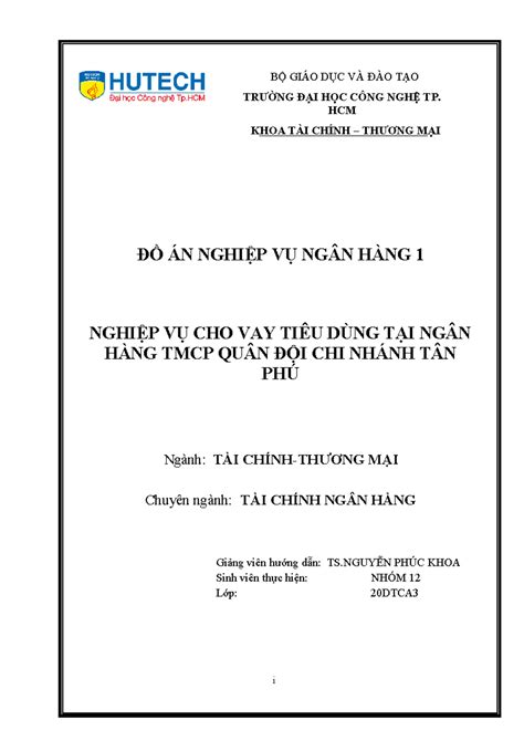 Nvcvtd NHOM DTCA Nguyenphuckhoa BỘ GIÁO DỤC VÀ ĐÀO TẠO TRƯỜNG ĐẠI HỌC CÔNG NGHỆ TP HCM