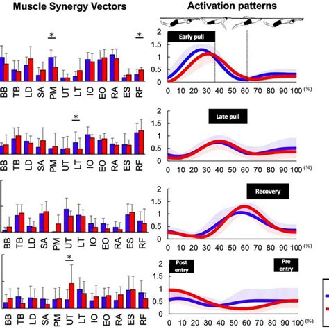 The Muscle Synergy Vectors Are Shown On The Left Side Of The Figure Download Scientific Diagram