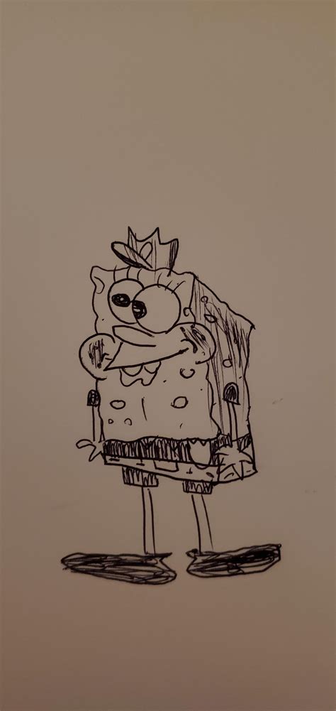 Modern Spongebob In The Style Of Of Original Drawing R Spongebob