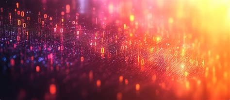 Digital Binary Code Abstract Background Premium Ai Generated Image