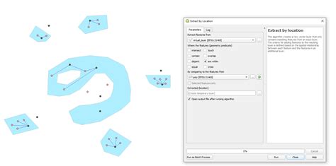 Calculating Minimum Distance Between Two Point Layers Within Polygons In Qgis Geographic
