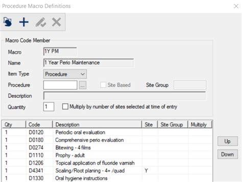 Procedure Macro Codes