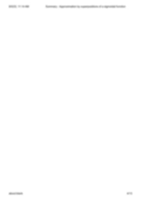 Solution Summary Approximation By Superpositions Of A Sigmoidal Function Convolutional Neural