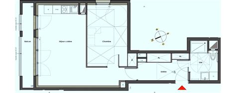 Plan appartement T2 de 47 25 m² neuf résidence Les Senioriales de