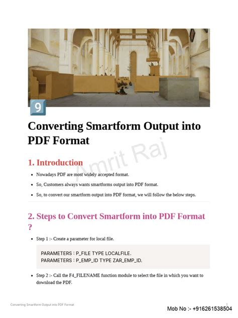 Smartform Output To Pdf Pdf Parameter Computer Programming File Format