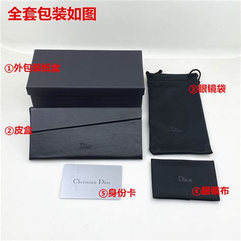 New Style Dior Original Full Set Black Folding Glasses Leather Case